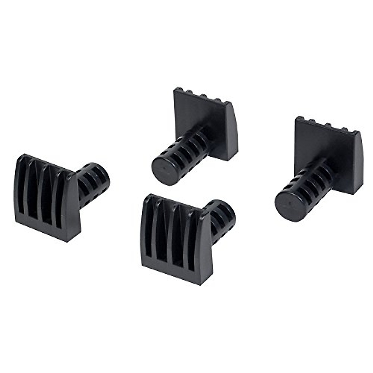 POWERTEC 71037 Low Profile Bench Dogs | Woodworking Workbench Peg Stoppers for 3/4" Holes | Black – 4 Pack