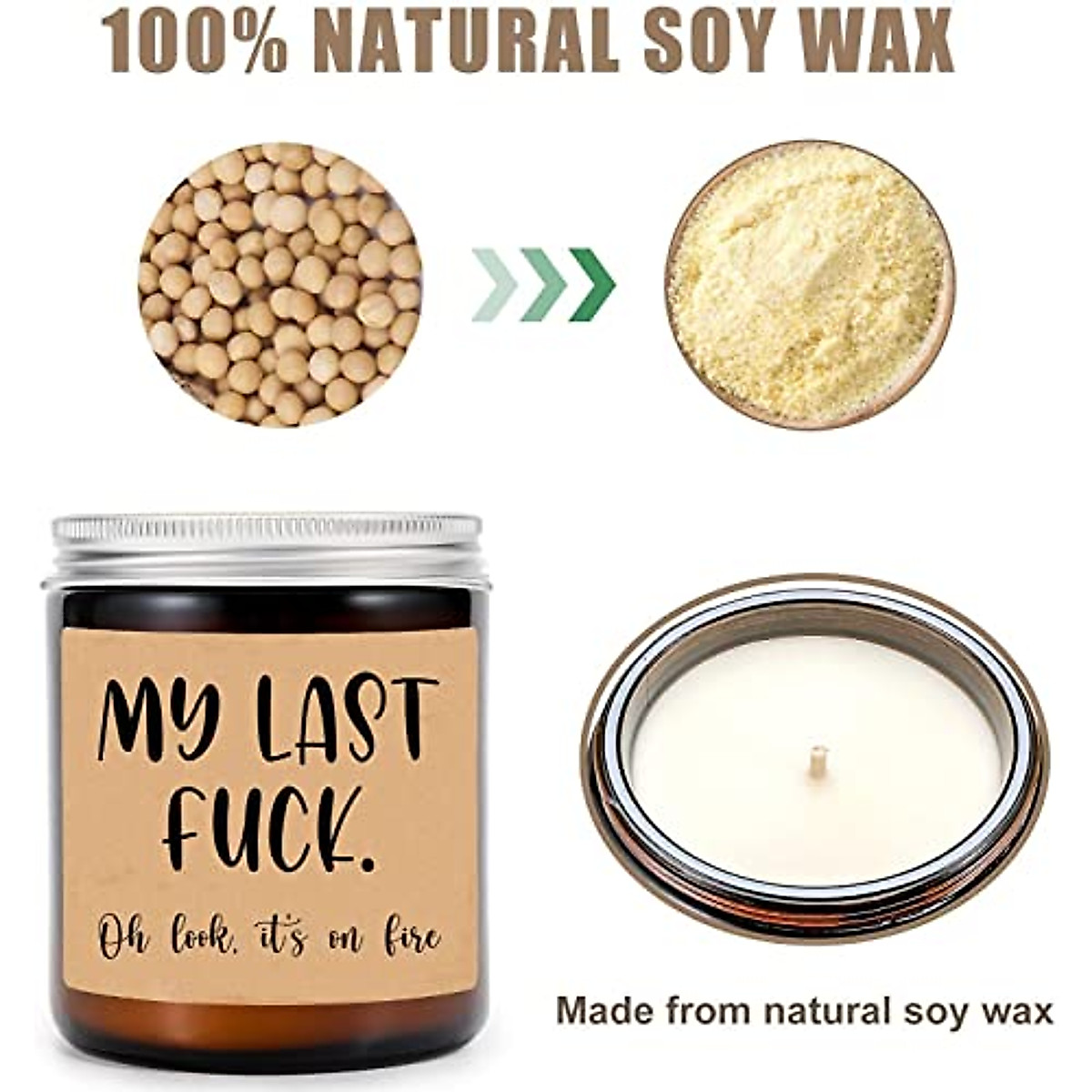 Averaze Fairys Gift My Last Fuck Oh Look Its On Fire Candle Gifts for Her, Him Funny Gifts for Women, Gifts for Men Best Friend, Friend Gifts Lavender 8oz