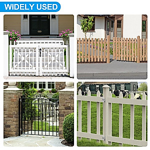 Wall Mount Gate Hinge, Gate Hinges Heavy Duty, 2 Pack Chain Link Fence Gate Hinges, Wall Mount Gate Hinges with 5/8 Hinge Pin (Screws Not Included)