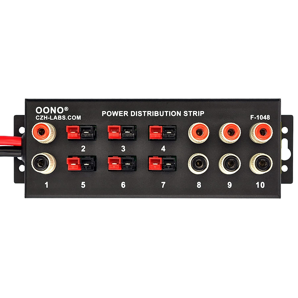 Wired Banana Jack and Power Pole 10 Outlet DC Power Distribution Strip Box