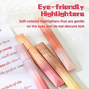 MILLEVIBE ITA Pencil Pouch Kawaii Large Capacity Pen Case : Cute Aesthetic Pencil Box Stationery Supplies for Teen Girls, 4 Included Highlighters (Pink)