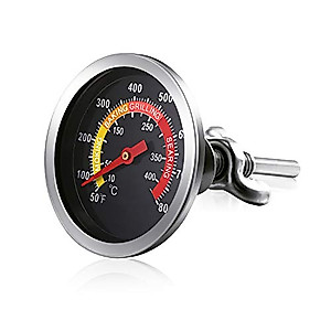 Frienda 3 Packs Charcoal Grill Temperature Gauge Thermometer Gauge Wood Barbecue Charcoal Grill Thermometer Heat Indicator for Lamb Beef Meat Cooking, 2-3/8 Inch Dial and 2-7/8 Inch Stem