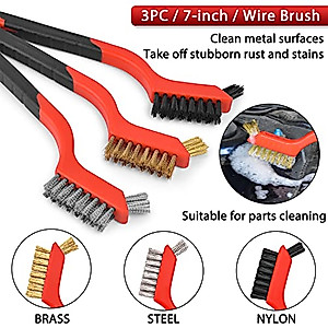 10 Pcs Car Detailing Brush Set ,Including 5 pcs Detail Brush , 3 pcs Wire Brush , Air Conditioner Brush and Microfiber Towel for Cleaning Wheels,Dashboard,Interior,Exterior,Leather, Air Vents, Emblems