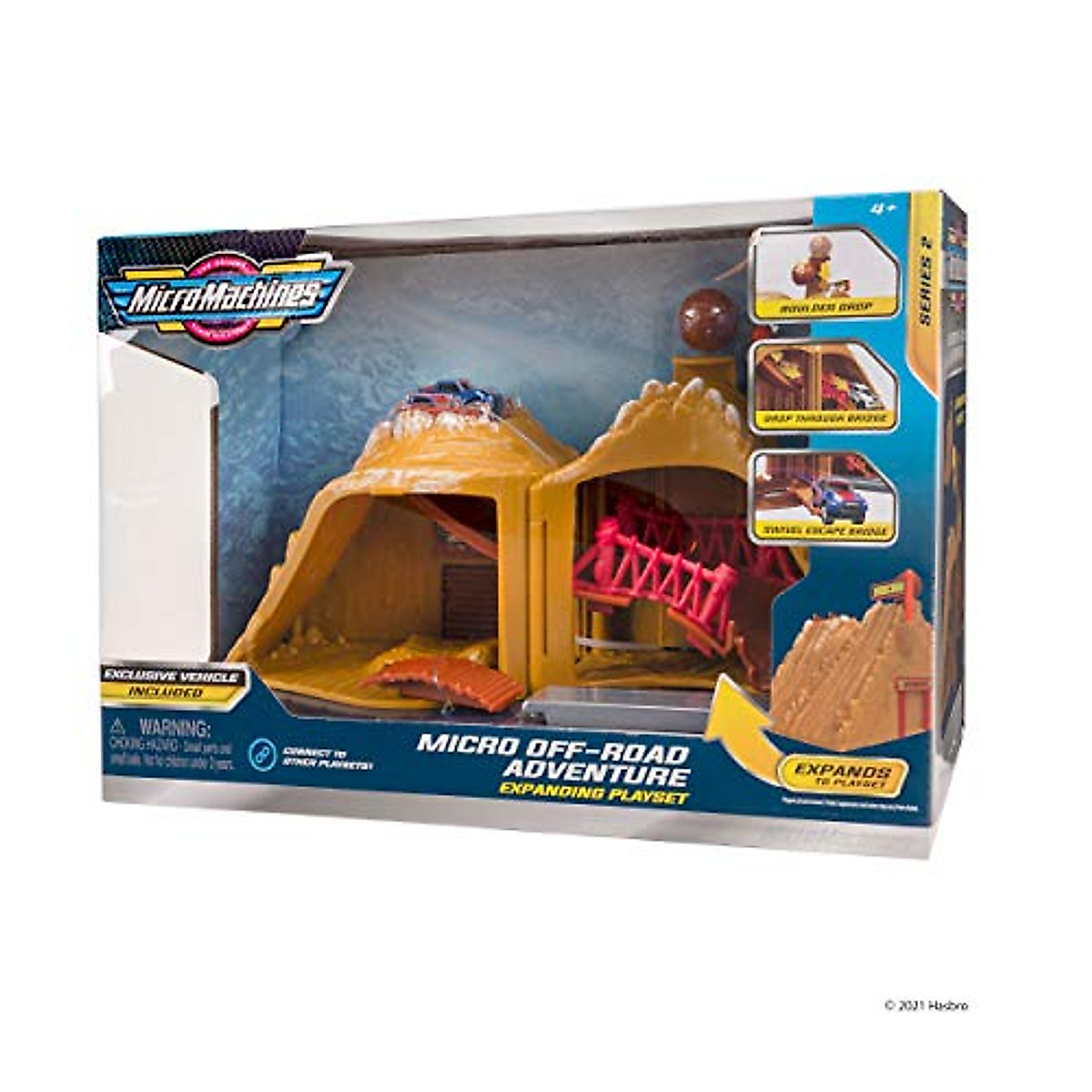 Micro Machines Micro Off-Road Adventure Expandable Playset - Features 1 Exclusive Mini-Vehicle - Collectible Themed Toy Cars – Tiny Vehicles, Huge World – Collect Them All