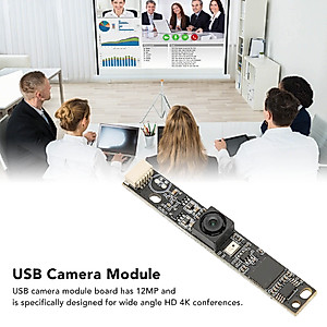 12MP Pixel Pinhole Lens USB Camera Module Board, Drive Device Mini Camera Module Sensor for Wide Angle 4K Conferences, for Win XP 7 10, for Linux 2.6.26, for Android