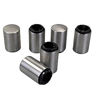 Kekow 6-Pack Beer Bottle Opener, Magnetic Push Down Bottle Cap Opener, Silver