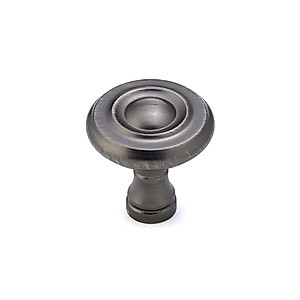 Richelieu Hardware BP74032143 Boucherville Collection 1 1/4-inch (32 mm) Antique Nickel Traditional Cabinet and Drawer Knob for Kitchen, Bathroom, and Furniture
