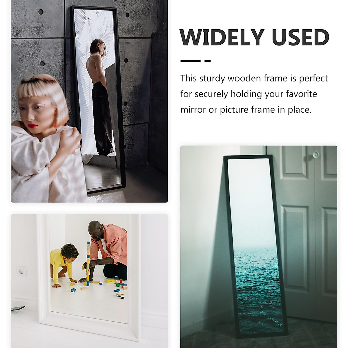 Cabilock Display Stand Wood Full Length Mirror Holder Rack Artwork Rack Artwork Stand Artwork Display Support Display Rack Wood Display Mount Artwork Holder Wood Display Holder