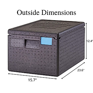 Cambro EPP180SW110 Cam GoBox Top-Loader Food Pan Carrier, Black (Pack of 4)