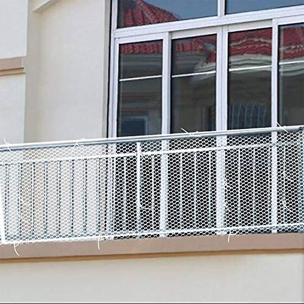 LiXiongBao Child Safety Net Kids Stairs Safety Railing & Banister Guard Baby Thick Hard Mesh Netting Protection Rail Balcony Stair Fence Baby Fence Stairwell Net Decoration (10ft x 2.5ft)