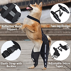 MewMewLand Dog Knee Braces for Pain CCL, ACL, Arthritis, Extra Support, Dog ACL Brace Hind Legs with Metal Side Stabilizers, Black Medium