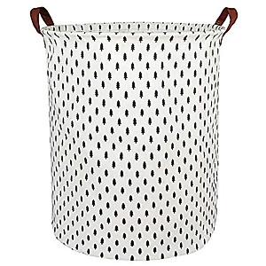 BOOHIT Storage Baskets,Canvas Fabric Laundry Hamper-Collapsible Storage Bin with Handles,Toy Organizer Bin for Kid's Room,Office,Nursery Hamper, Home Decor (Tree)