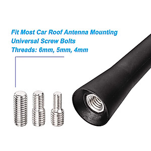 Bingfu Universal Vehicle Roof Mount Rubber Car Antenna Replacement Mast 9inch Compatible with Jeep Ford GMC Dodge Chevrolet Toyota Hyundai Infiniti Kia Nissan Chevy Mazda 3 Subaru Forester Vehicles