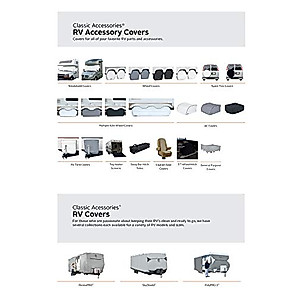 Classic Accessories Over Drive RV Dual Axle Wheel Cover, Wheels 30"-33"DIA, Black, Motorhome Trailer Camper Van, Heavy-Duty Vinyl, Universal Fit, Polyester, Camper Travel Trailer Accessories