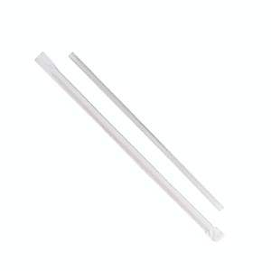 Wrapped 500 Pack - 10.25 inch Wrapped Jumbo Drinking Straw, Foodservice Disposable Drinking Straws, Box of 500 Count.