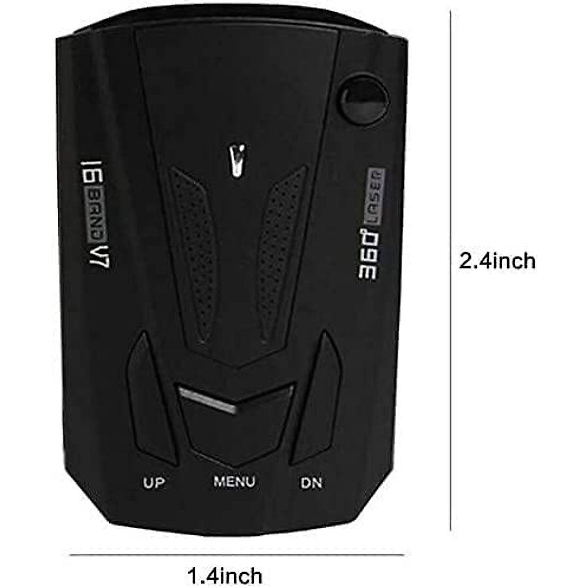 Radar Detector for Cars, 2023 Newest Laser Radar Detectors, Voice Prompt Speed, Vehicle Speed Alarm System, Led Display, City/Highway Mode, Car 360 Degree Automatic Detection(Black - AB)