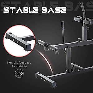 Soozier Adjustable Seated Calf Raise Machine, Leg Machines Home Gym, for Calf, Waist, Arm Training