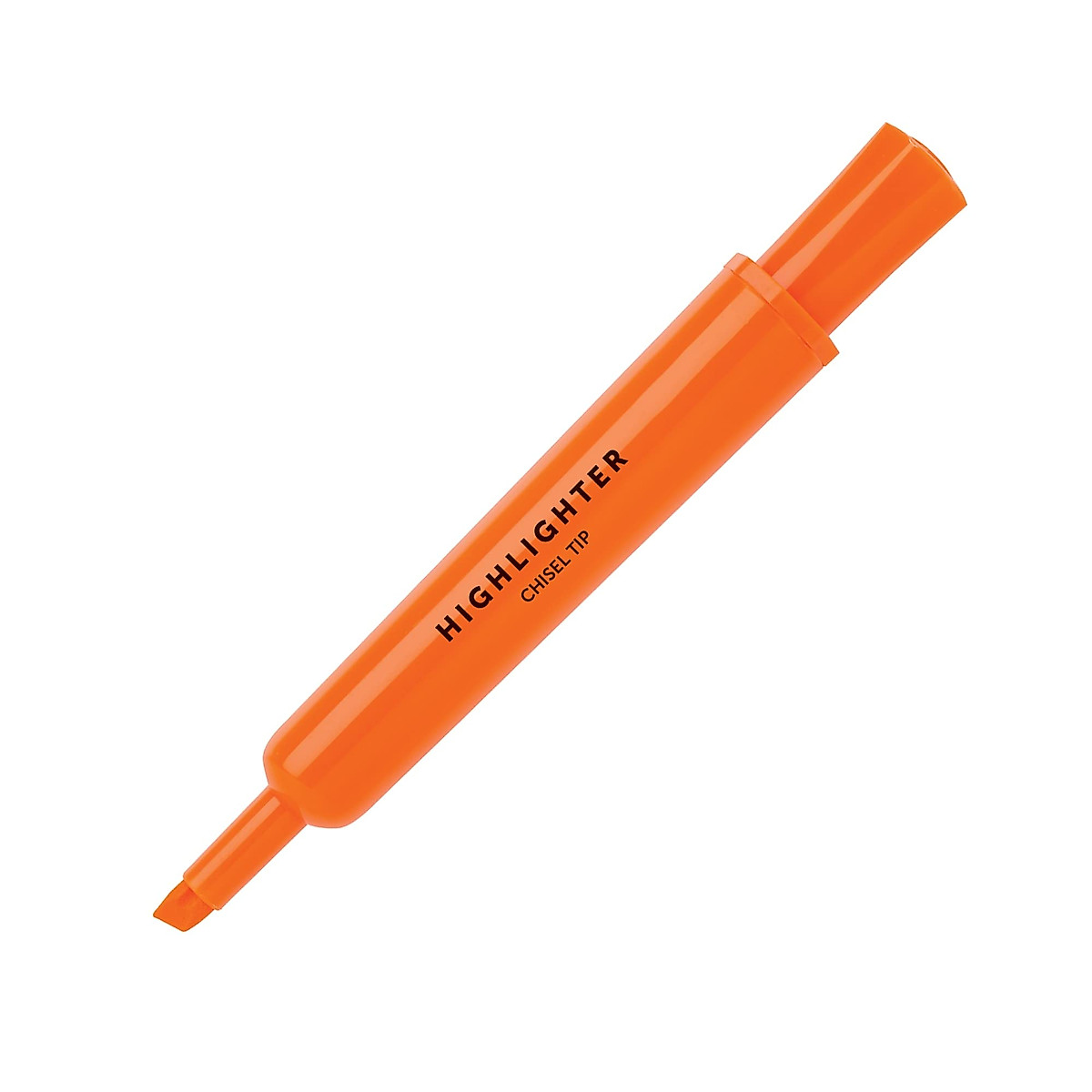 Office Depot Chisel-Tip Highlighter, 100% Recycled Plastic, Fluorescent Orange, Pack Of 12, OD88674