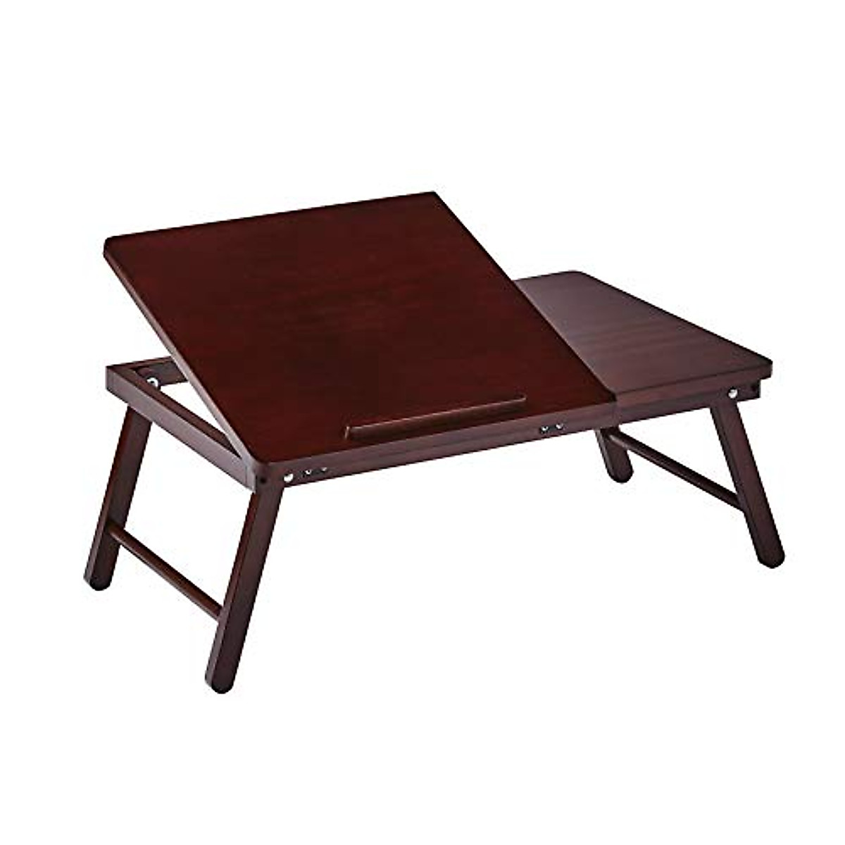 Amazon Basics Portable Lap Desk with Adjustable Lift Top for Laptops and Reading - Espresso Finish