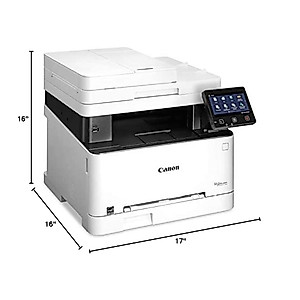 Canon imageCLASS MF644Cdw Wireless Laser All-in-One Color Printer, Print Scan Copy Fax, Automatic Duplex Document Feeder, 22 ppm, 600 x 600 dpi, Works with Alexa, Bundle with JAWFOAL Printer Cable.