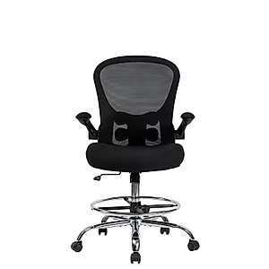 TLLMOON Classroom Chair Ergonomic Mesh Office Chair with 2D Armrests,Up&Down/Front&Rear Lumbar Support Swivel High Back Computer Chair with Adjustable Flip-up Armrests.