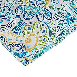 Greendale Home Fashions Square Outdoor Dining Seat Cushion, Set of 2, Paisley 2 Count