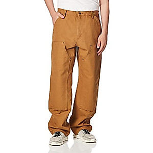 Carhartt Men's Loose Fit Washed Duck Double-Front Utility Work Pant, Brown, 44W x 30L