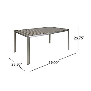 Christopher Knight Home Butler Outdoor Picnic Set, Silver + Natural