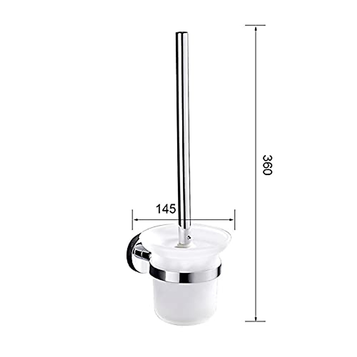 Toilet Bowl Brush Holder for Bathroom Wall Mounted Stainless Steel Rust Resistance Cleaning Tools Bathroom Accessories