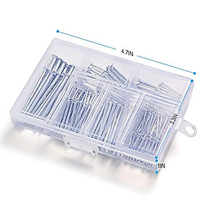 376pcs Premium Hardware Nails Assortment Kit, Maximum Length 2 Inches Galvanized Nails, Picture Hanging Nails, Wood Nails, Wall Nails with Storage Box | 6 Sizes