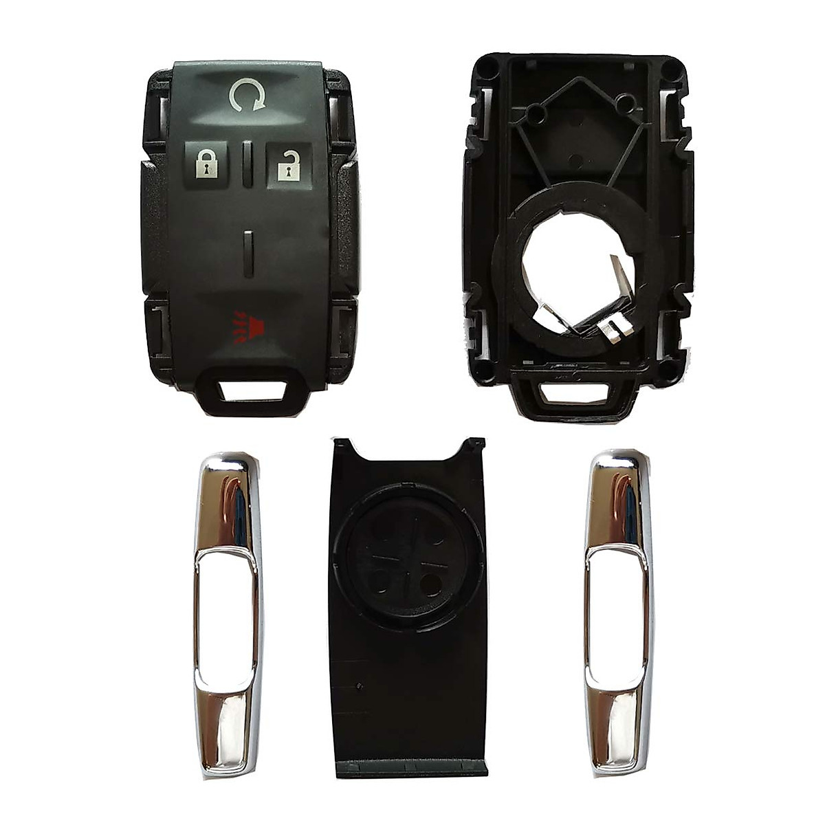 Smart Key Fob Case Shell Fit for Chevy Chevrolet Silverado Colorado/GMC Sierra Canyon 2014 2015 2016 2017 M3N-32337100 Keyless Entry Remote Control Car Key Fob Cover Casing (1)