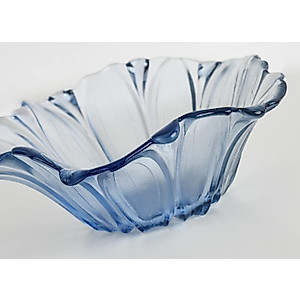 YITONGDA 2-Pack,11.8-inch 7.5-inch,Colorfu Glass Fruit Bowl,Candy Bowl,Snacks Bowl,Salad and Vegetables Bowl for Home and Kitchen,Country Style