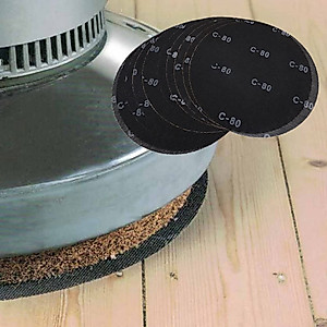 HUAALIUCHE 17" Sanding Screen Discs - Mesh Floor Sanding Screen - Black Silicon Carbide - for Wood Floors (10 Pack, 80 Grit)