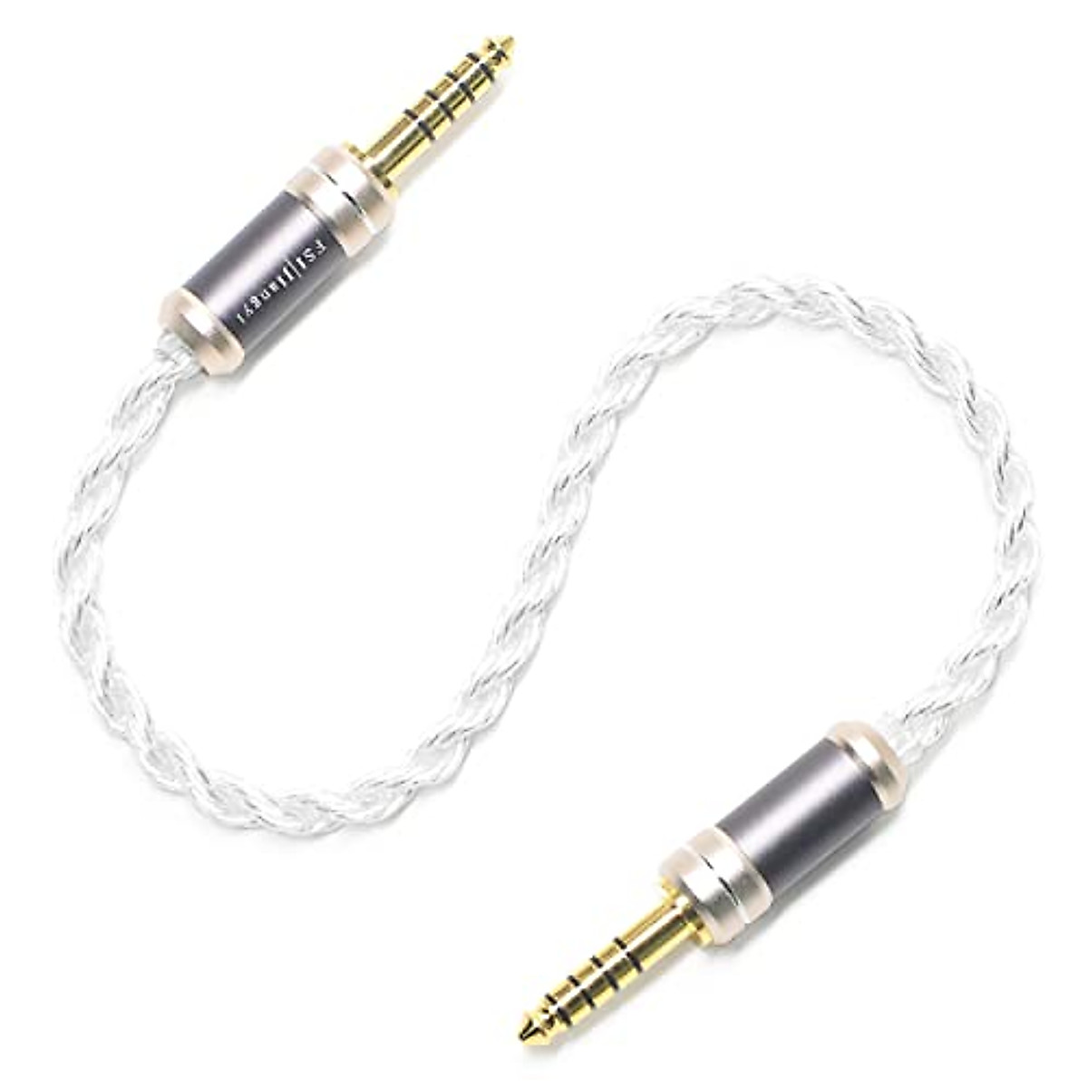 FSIjiangyi 4.4mm to 4.4mm Balanced Adapter OFC Silver 8-Strand 19-core Adapter Cable Suitable for Connecting Zen DAC Zen CAN Oriolus BA300S