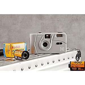 Kodak M35 Reusable M35 35mm Film Camera, Fixed-Focus and Wide Angle, Build in Flash and Compatible with 35mm Color Negative or B/W Film (Film and Battery NOT Included) (Grey)