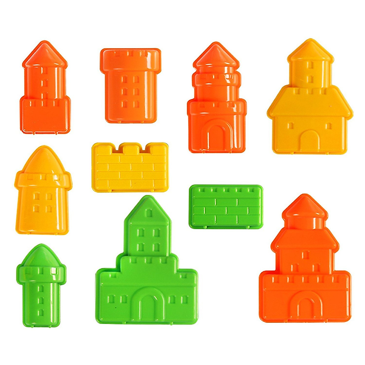 CoolSand Advanced Building Sand Molds and Tools Kit - Works with All Other Play Sand Brands - 37 Pieces Includes: Castle, Bricks and Walls Molds, and Tools - Sand Not Included
