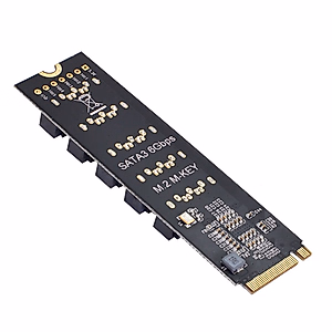Chenyang M.2 NGFF NVME M-Key PCI Express to SATA 3.0 6Gbps 5 Ports Adapter Converter Hard Drive Extension Card JMB585 2280