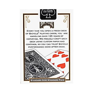 Bicycle Black Playing Cards, Standard Index, 1 Deck