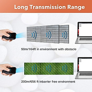trohestar Mini Bluetooth Barcode Scanner 328 fts Range USB 1D Barcode Scanner Automatic Handheld Bar Code Reader for Retail Store, Warehouse Inventory, Library
