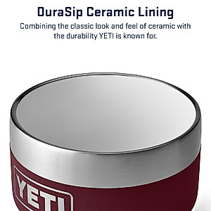 YETI Rambler 4 oz Stackable Cup, Stainless Steel, Vacuum Insulated Espresso/Coffee Cup, 2 Pack, Wild Vine Red