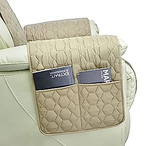 RBSC Home Recliner Chair Cover 30 Inch Beige Recliner Covers 100% Waterproof Anti-Slip Large Recliner Slipcovers for Pets Dogs Cats Washable Protector(30" Sand)