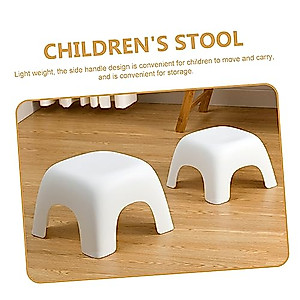 Collapsible Foot Stool Plastic Stool Step Stool Foldable Step Stool for Kids Step Stool Stool Small Stool Shoe Changing Stool Cartoon White Adult Step Stool