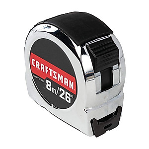 CRAFTSMAN Tape Measure, Chrome Classic, 8-Meter (CMHT37326S)