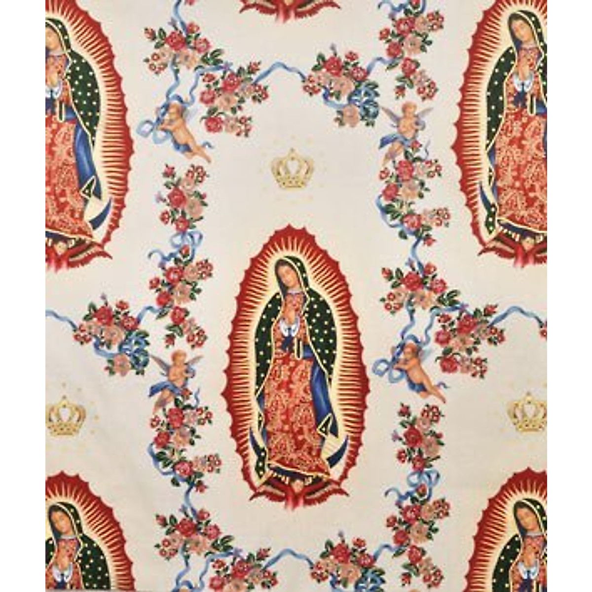 Alexander Henry Virgin of Guadelupe Natural Fabric - by the Yard