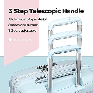 Melalenia Luggage Carry On Suitcase Sets, Expandable PP Hard Shell Suitcase with Spinner Wheels,Travel Luggage with TSA Locks 22x14x9 Airline Approved