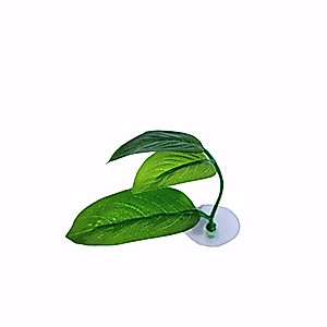DOIDO Betta Bed Leaf Hammock, Silk Betta Fish Leaf Hammocks Pad Lounger Toys Lightweight and Realistic Fish Hideout Plastic Aquarium Plants Accessories for Fish Tank Decorations (2pcs)