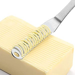NETANY Butter Spreader Knife, 18/8 Stainless Steel Knives Curler, 3 in 1 Kitchen Gadgets, Multi-Function Butter Spreader and Grater