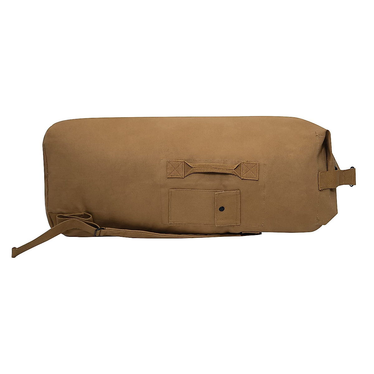 Rothco Canvas Double Strap Duffle Bag: 89.6L Capacity for Durability and Convenience – Coyote Brown