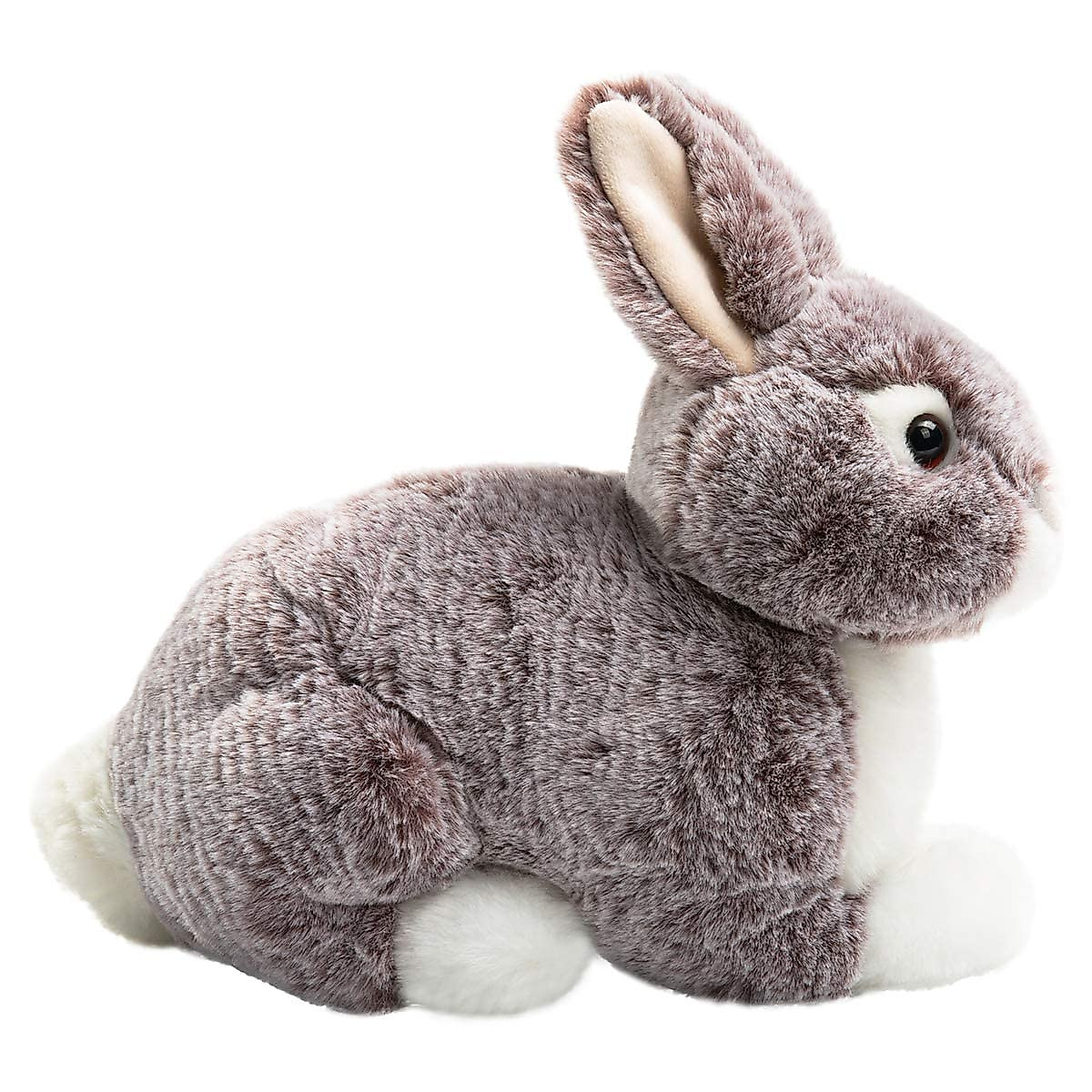 HollyHOME Plush Rabbit Stuffed Animal Easter Super Soft Realistic Wild Bunny 10 Inches Brown