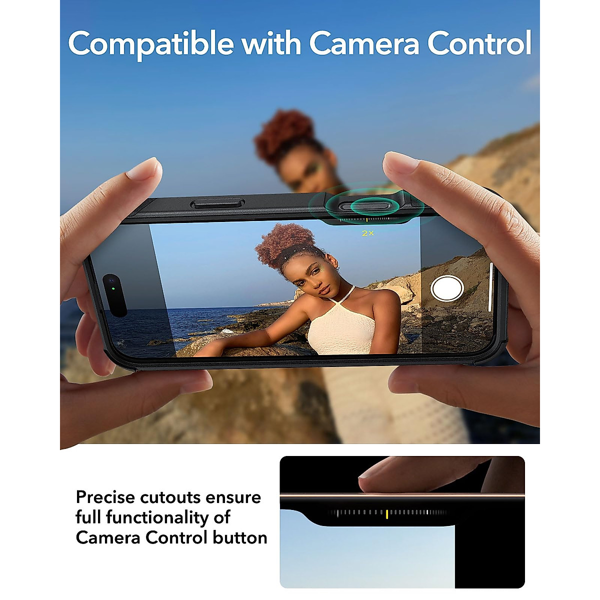 ESR for iPhone 16 Pro Max Case with Stand, 23FT Military-Grade Drop Protection, Heavy Duty Magnetic Phone Case, Compatible with MagSafe Accessories, Cyber Series, Black